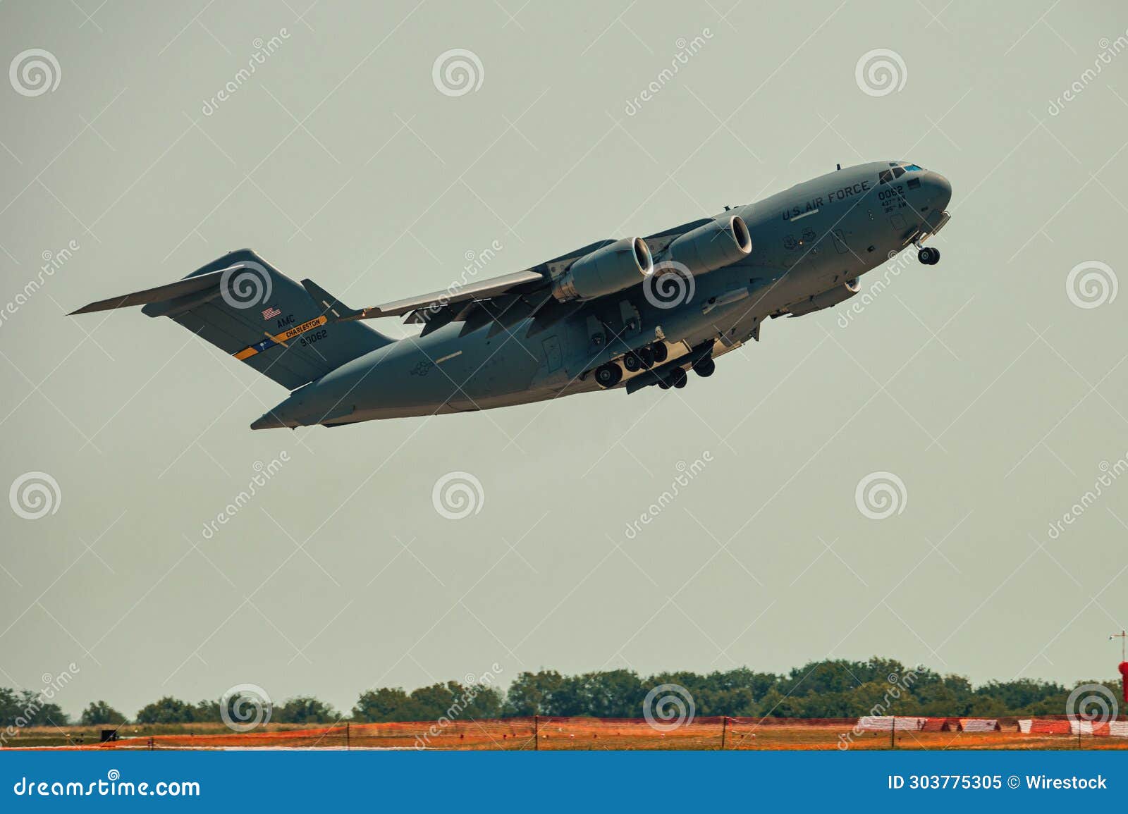 US Air Force Plane Taking Flight for an Air Show Performance Editorial ...