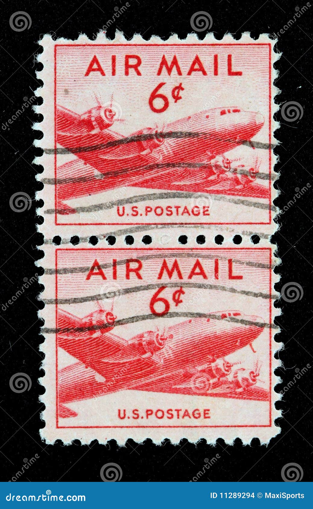 US Air Mail Stamp editorial stock image. Image of snail - 11289294