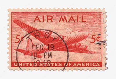 Us Air Mail Stamp editorial image. Image of cents, cargo - 1324510