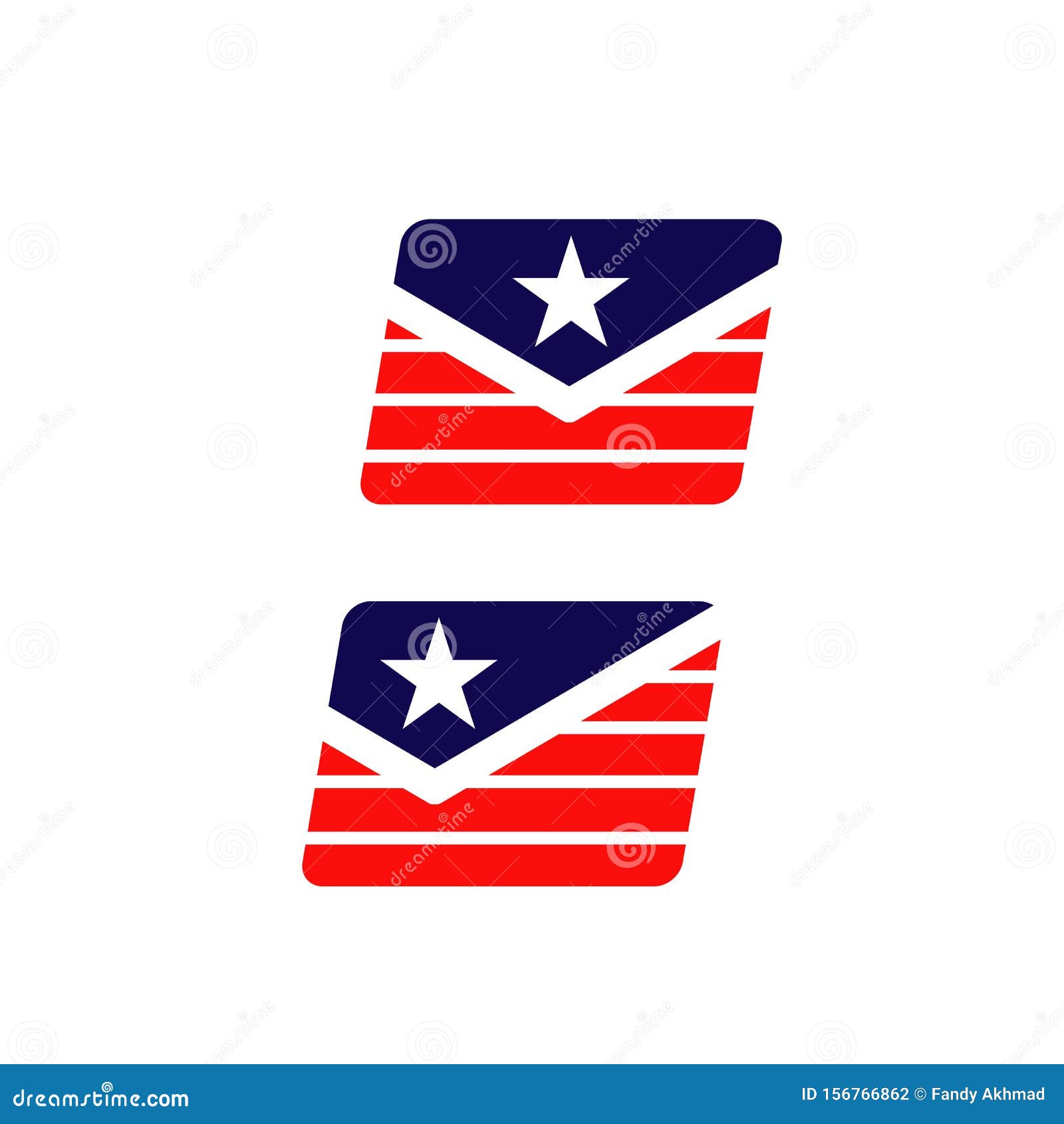 US American Messages Email Icon Logo Design Vector in Modern Style ...