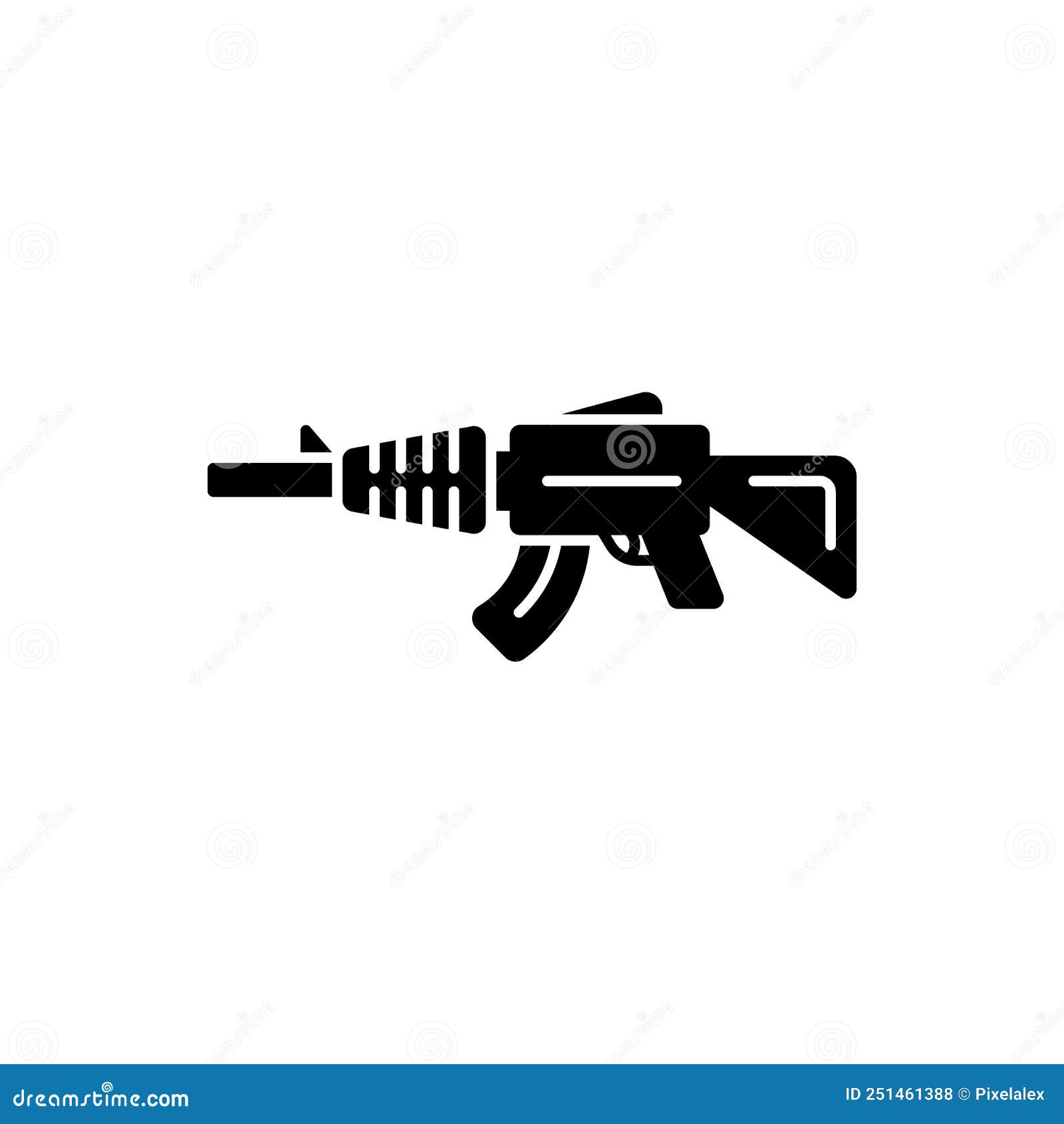 US Army Carbine Black Icon Vector Illustration | CartoonDealer.com ...
