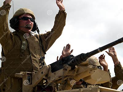 US army crew on tank editorial image. Image of horizontal - 6844790