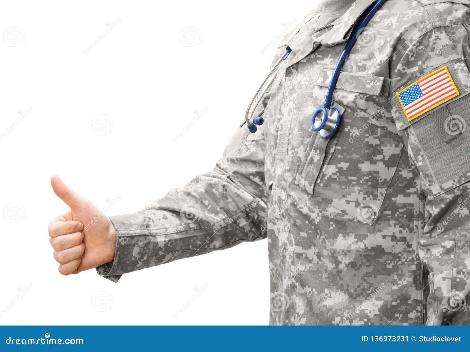 US Army Doctor Showing Thumb Up Stock Image - Image of doctor, budget ...