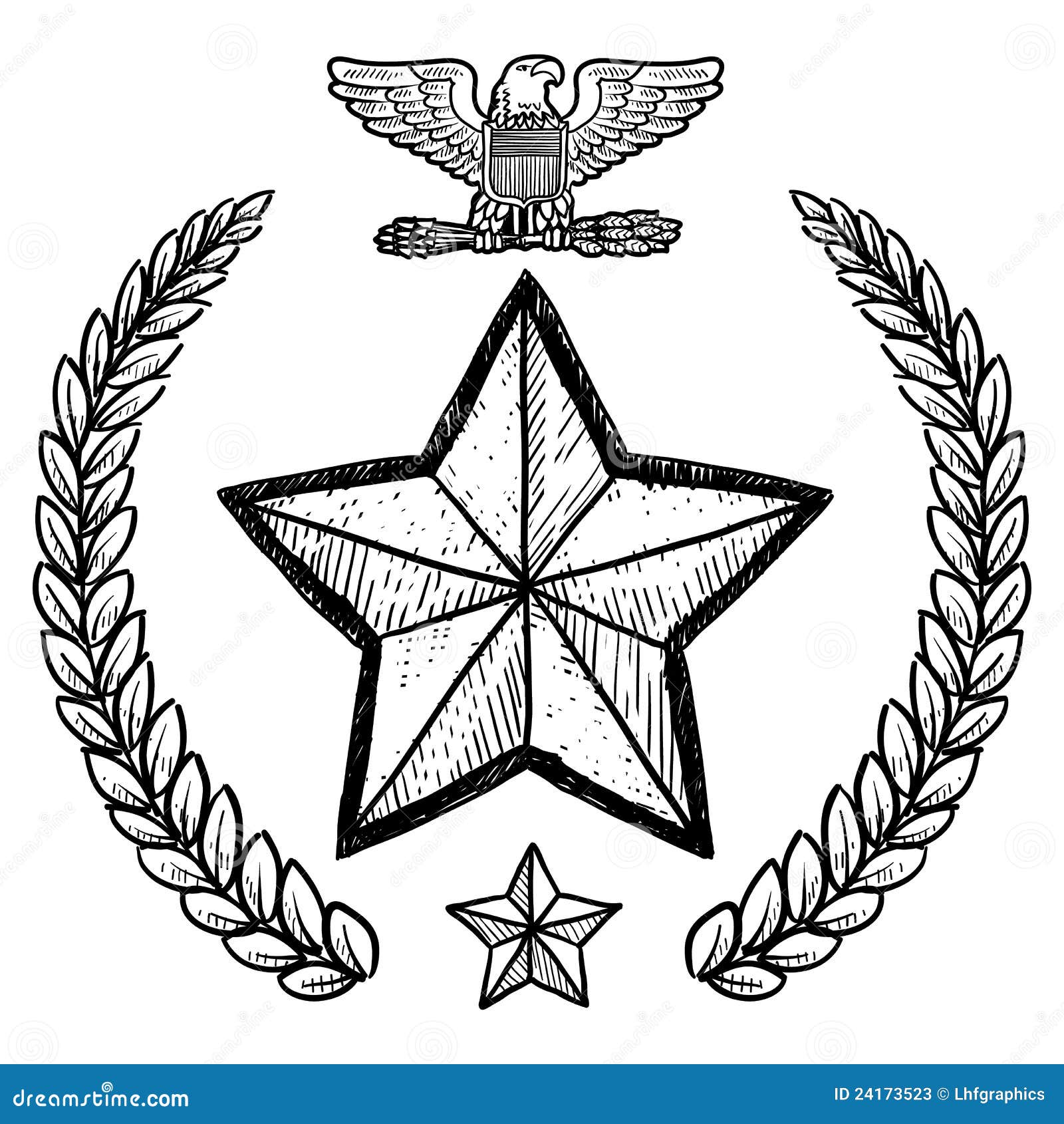 Military Army Enlisted Rank Insignia Cartoon Vector | CartoonDealer.com ...