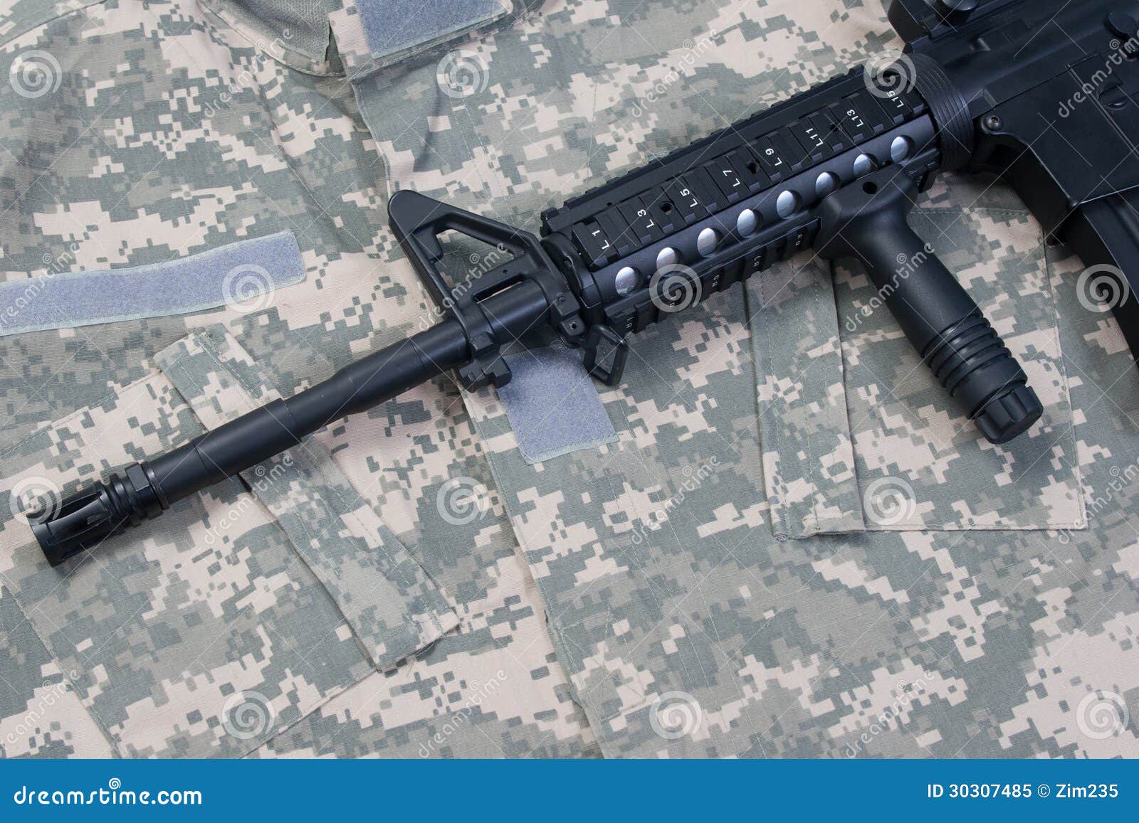 US Army M4A1 Carbine On Uniform Royalty-Free Stock Photo ...