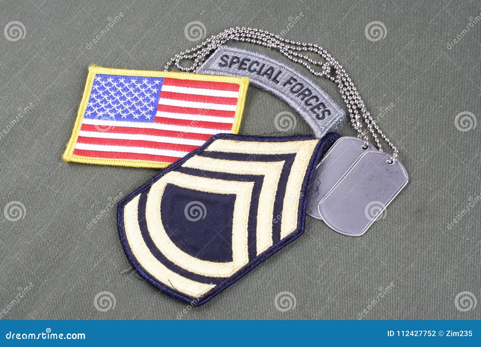 US ARMY Sergeant First Class Rank Patch, Airborne Tab, Flag Patch and ...