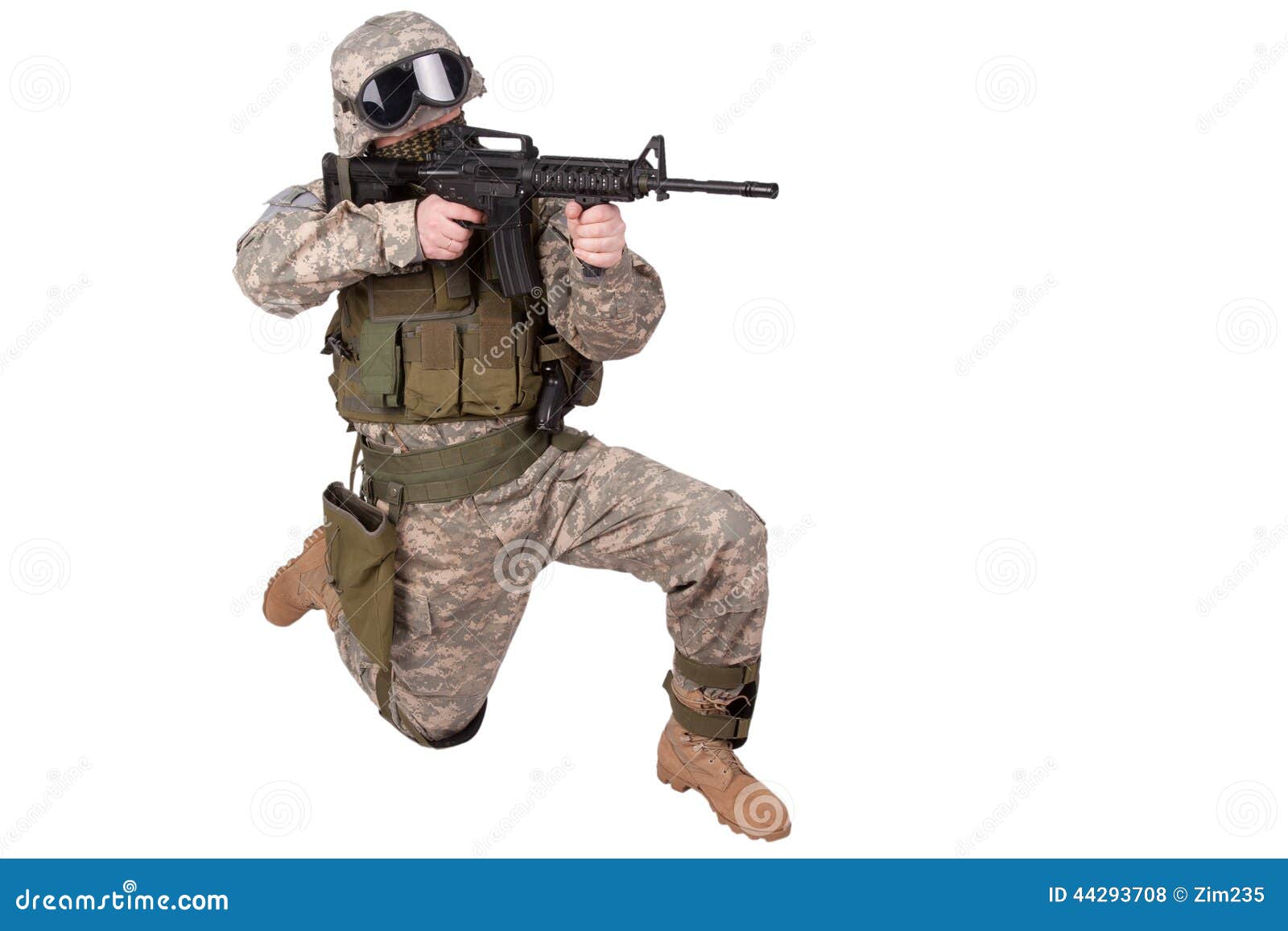 US ARMY soldier stock photo. Image of army, service, m4a1 - 44293708