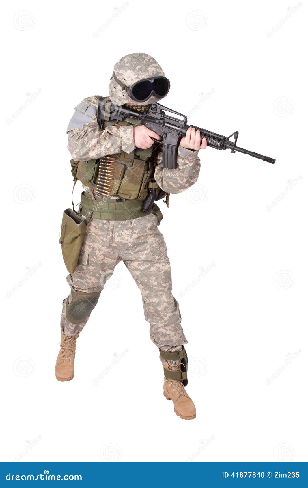 Soldier With M4 Carbine Aiming Royalty-Free Stock Photography ...