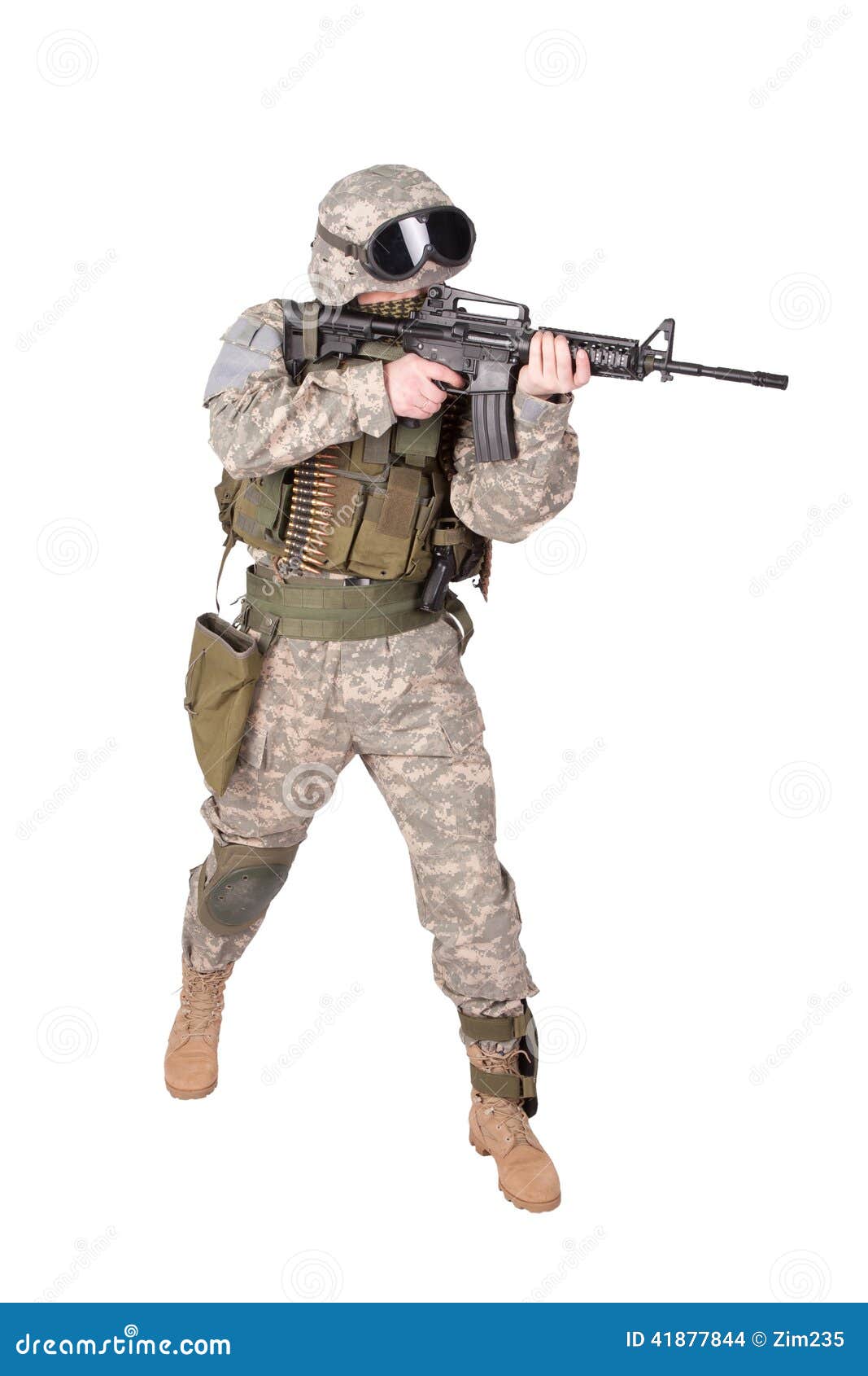 Soldier With M4 Carbine Aiming Royalty-Free Stock Photography ...