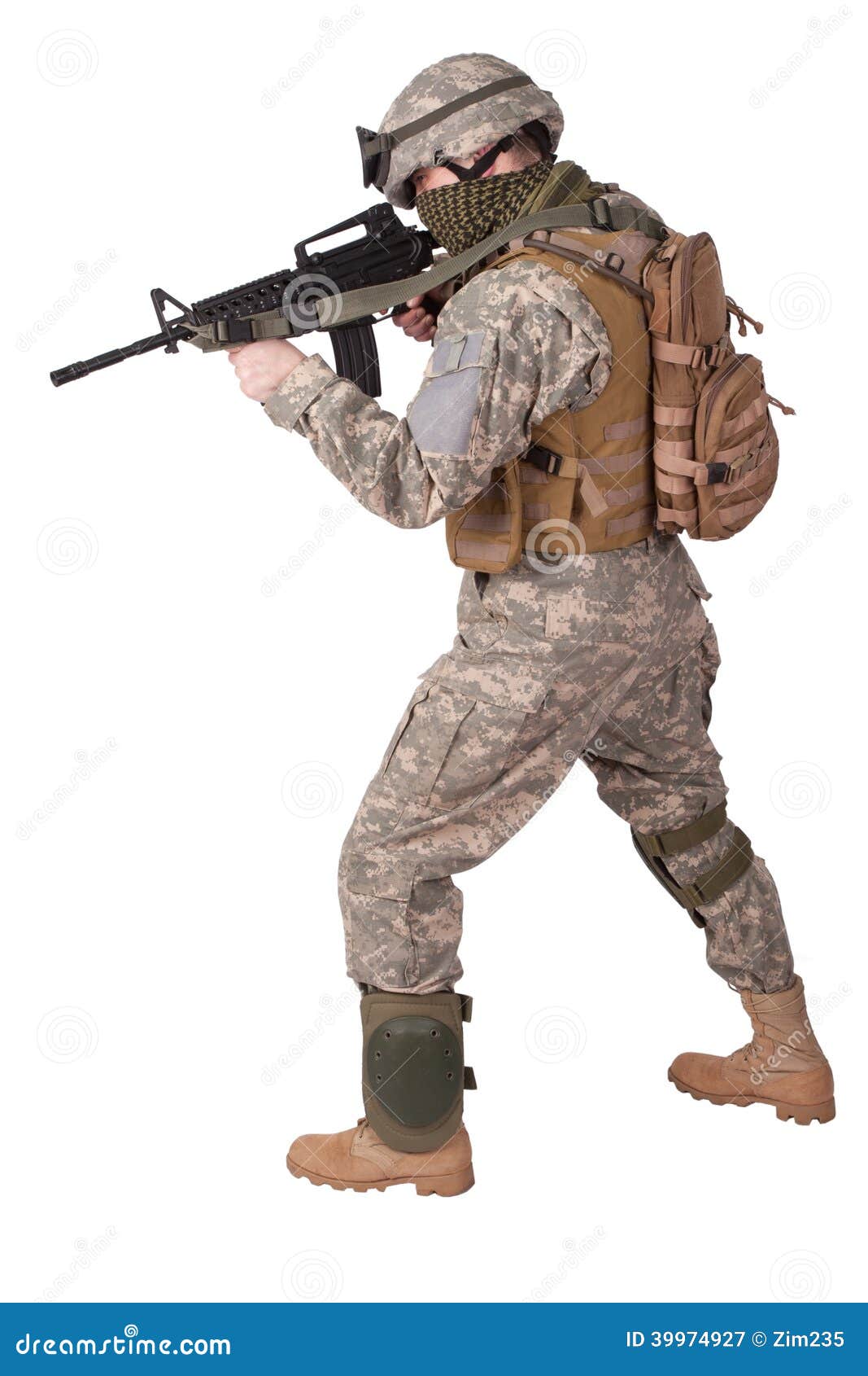 US ARMY Soldier with M4 Rifle Stock Image - Image of rifle, ranger ...