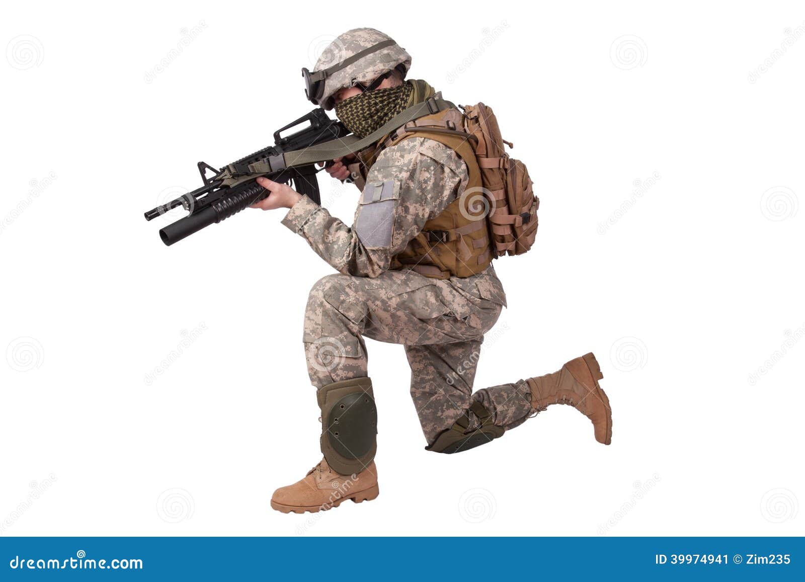 US ARMY Soldier with M4 Rifle Stock Image - Image of troops, rangers ...