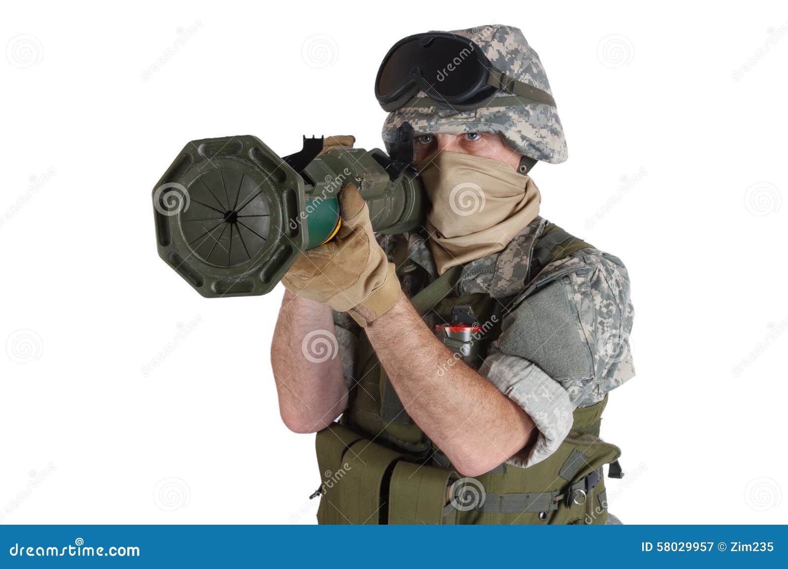 US ARMY Soldier with at Rocket Launcher Stock Image - Image of ...