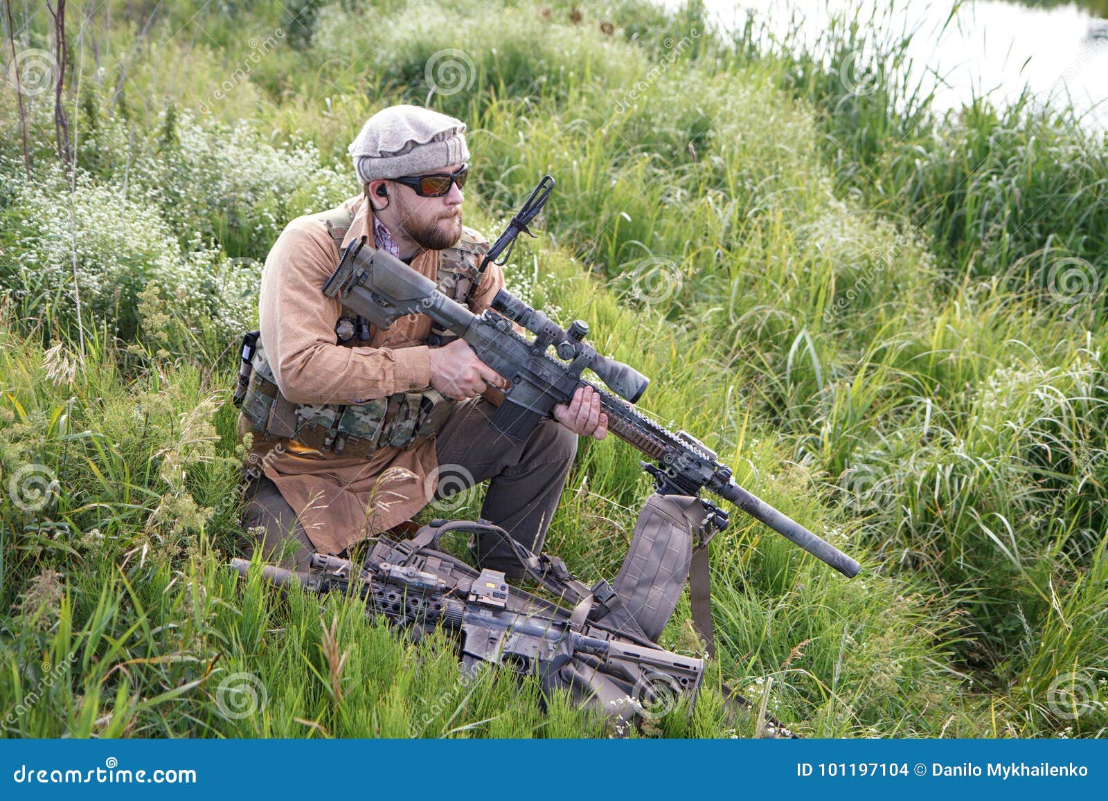 Strikeball warrior stock photo. Image of magwell, magpul - 101197104