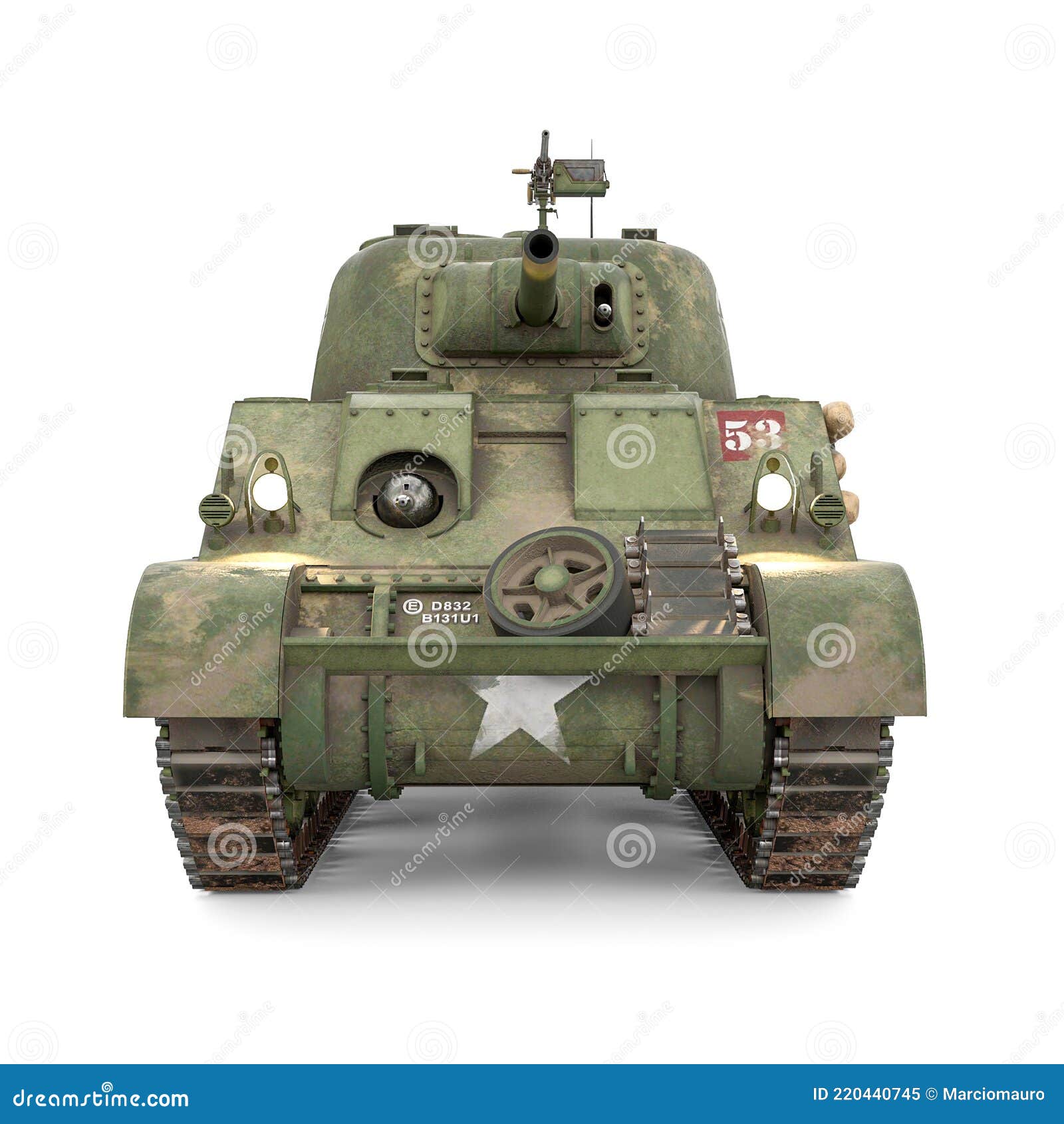 Us army tank front view stock illustration. Illustration of infantry ...