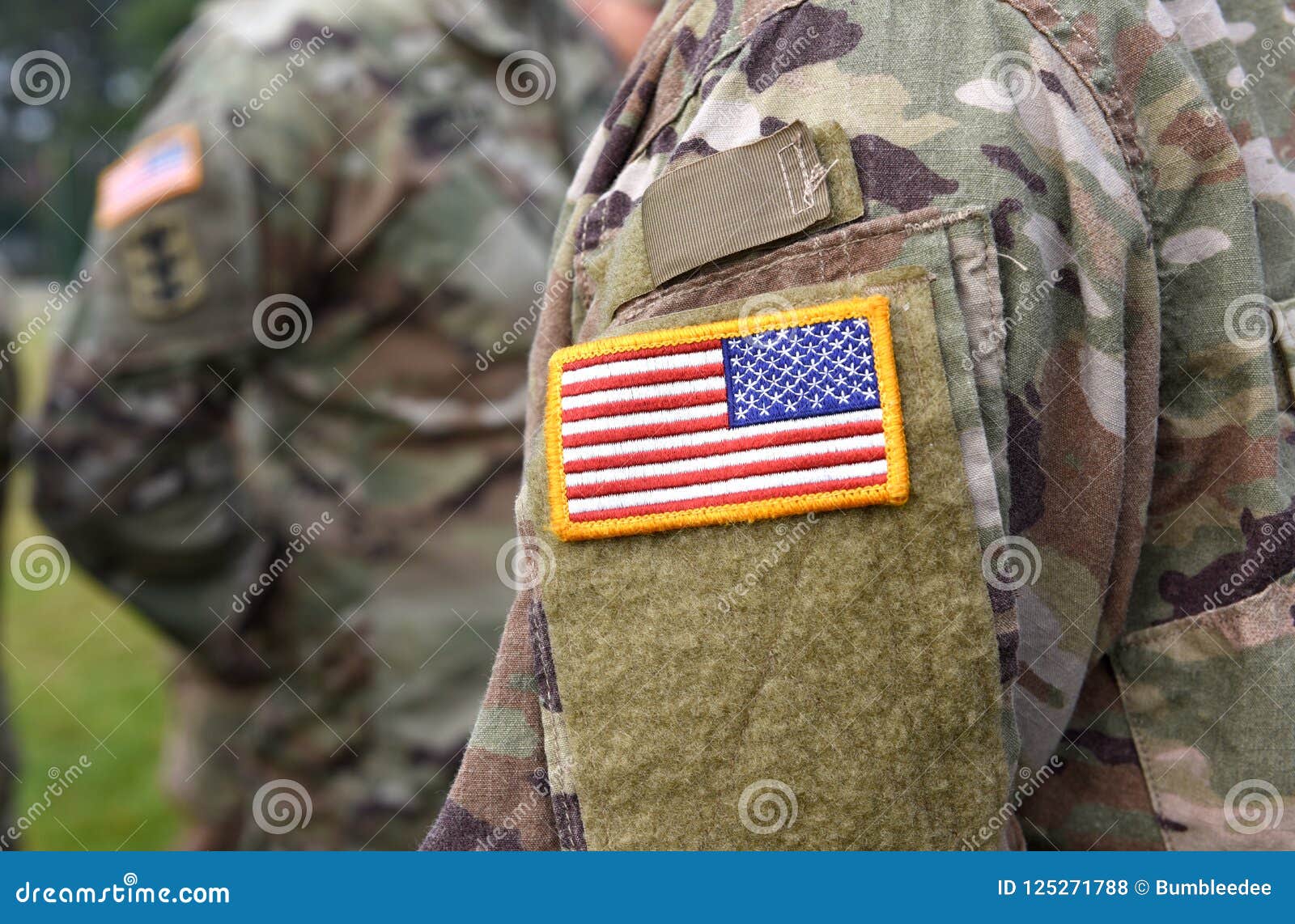 US Army Uniform Patch Flag. US Army Stock Photo - Image of conflict ...