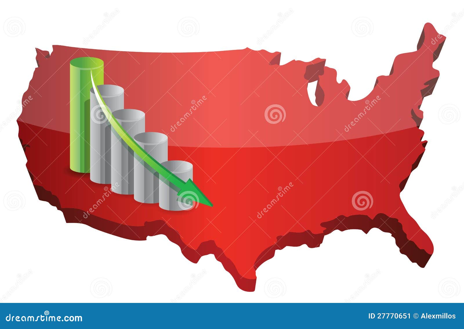 US Business fail graph stock illustration. Illustration of downward ...
