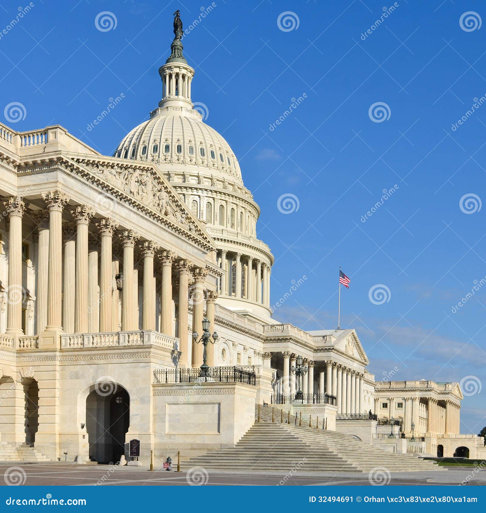 US Capitol Building Eastern Facade, Washington DC Stock Image - Image ...
