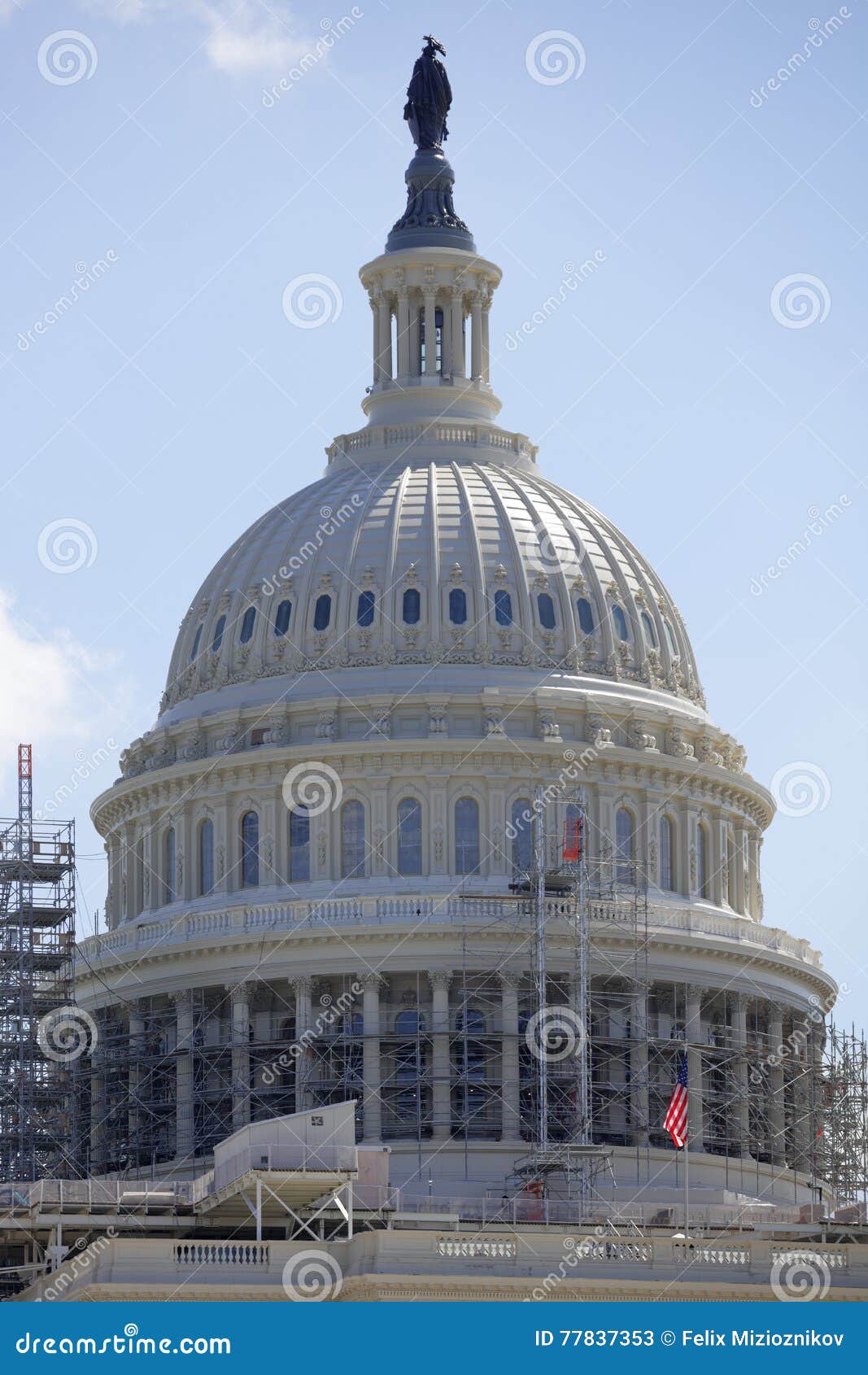 US Capitol Building Under Construction Stock Image - Image of upkeep ...
