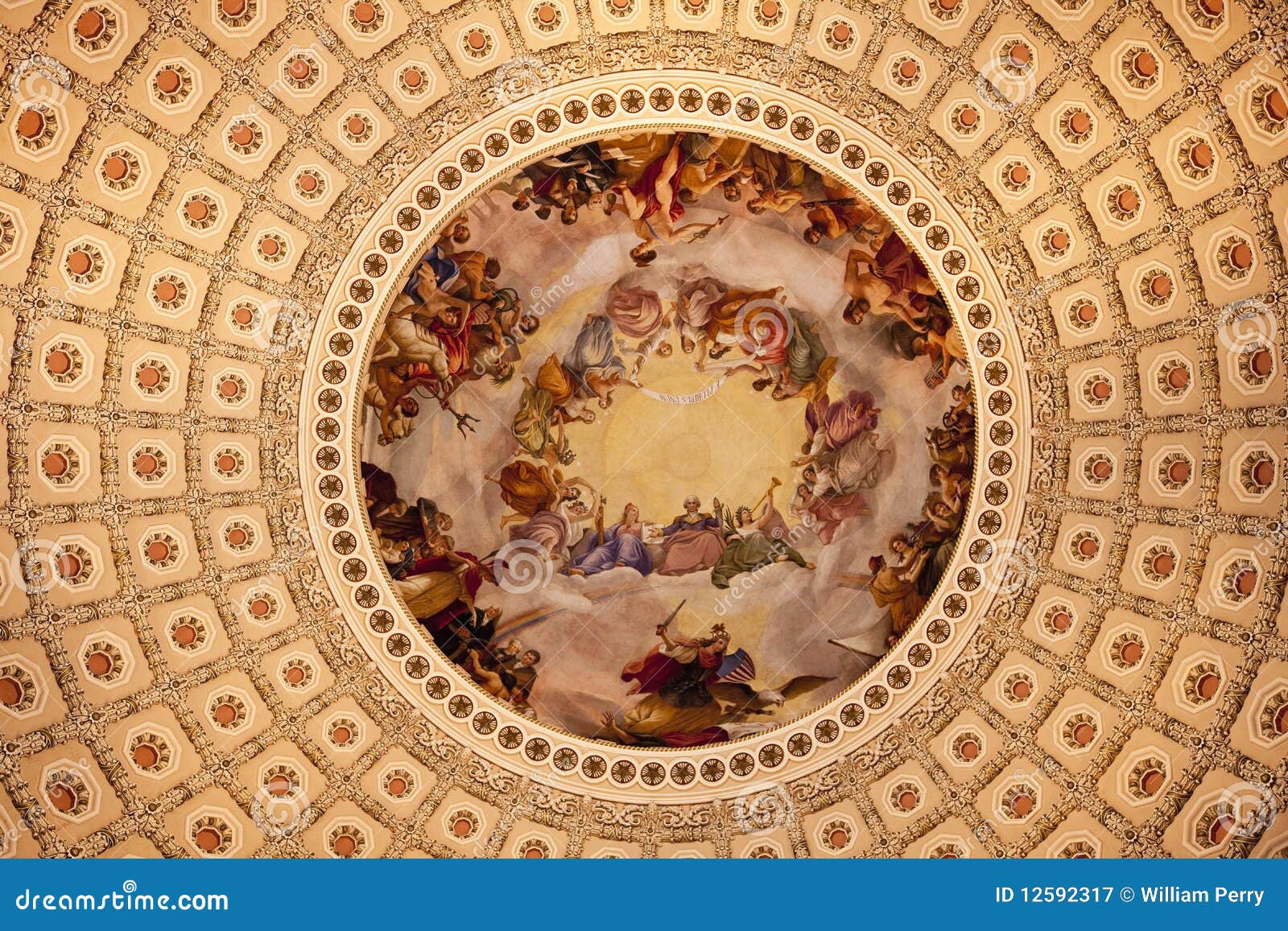 US Capitol Dome Rotunda Apothesis Washington DC Stock Image - Image of ...