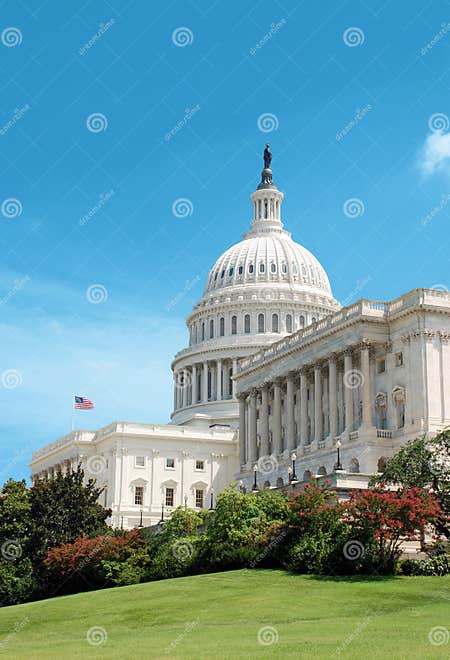 US Capitol with Flag stock photo. Image of democrat, republican - 15368562
