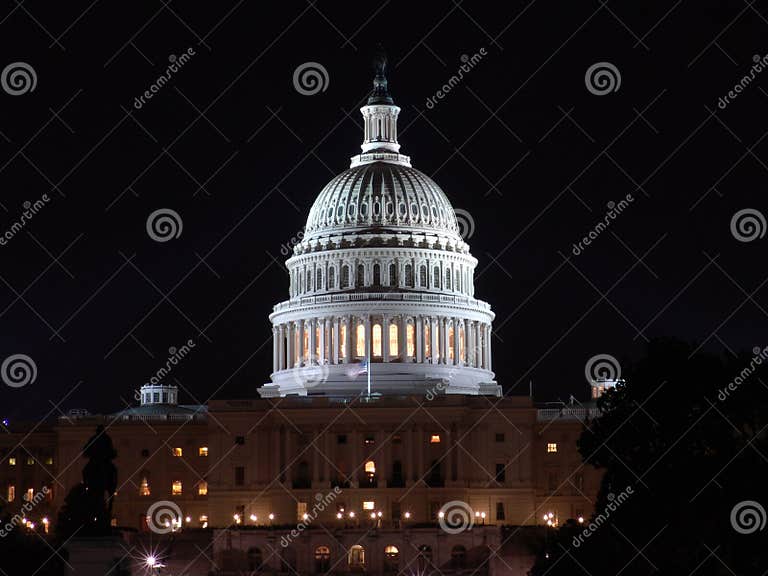 US Capitol at night stock image. Image of night, senate - 241881
