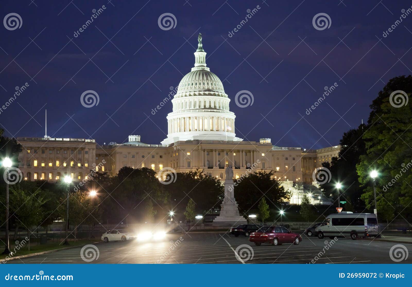 US Capitol in the night stock photo. Image of election - 26959072