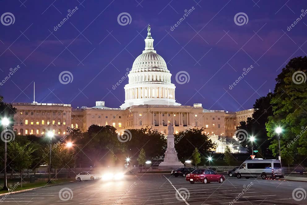 US Capitol in the night stock photo. Image of architecture - 31323368