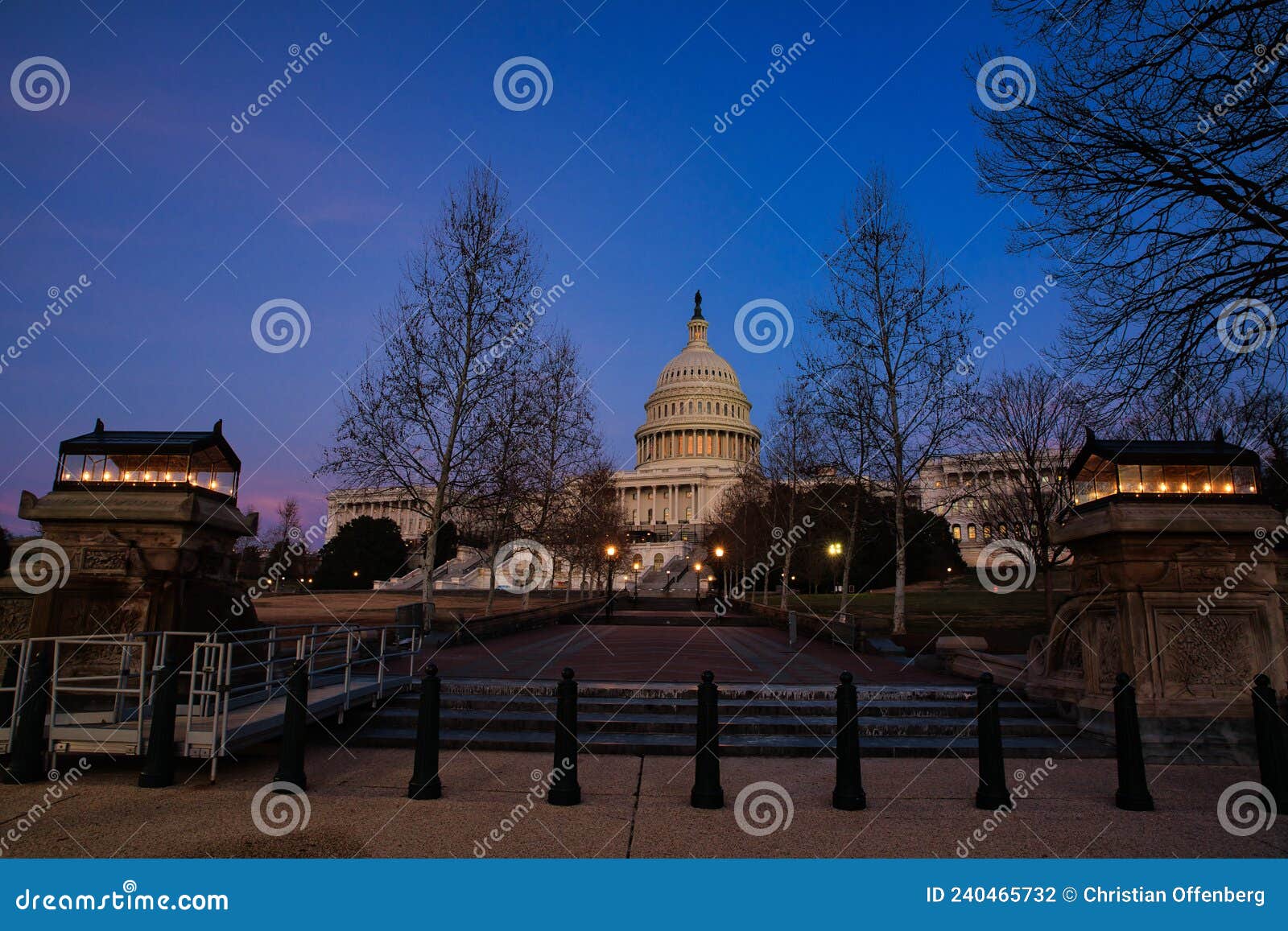 The US Capitol at Night, Washington DC Stock Photo - Image of united ...