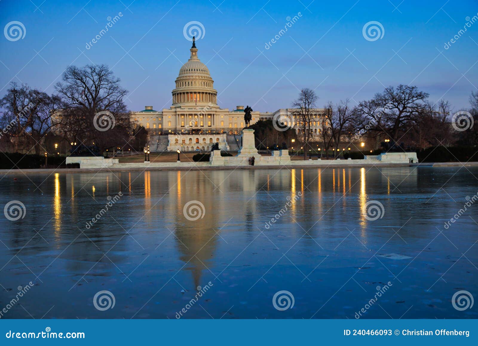 The US Capitol at Night, Washington DC Stock Image - Image of ...