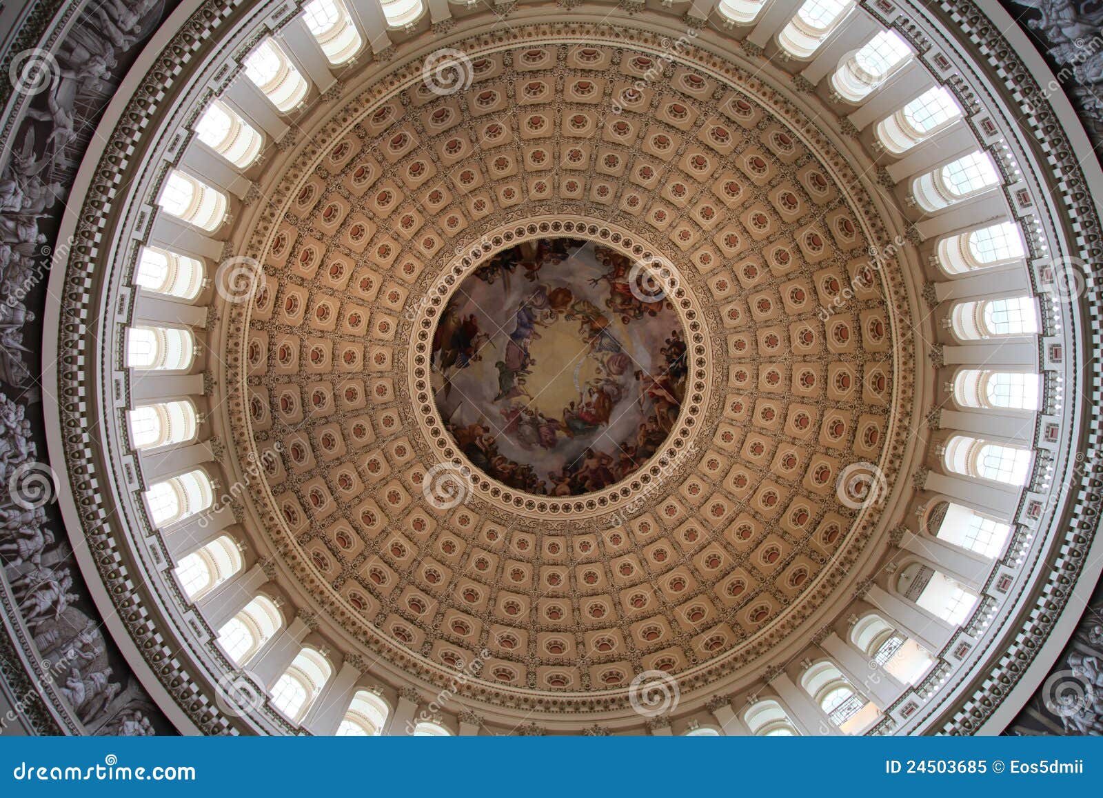 US Capitol Rotunda stock image. Image of rotunda, ceiling - 24503685