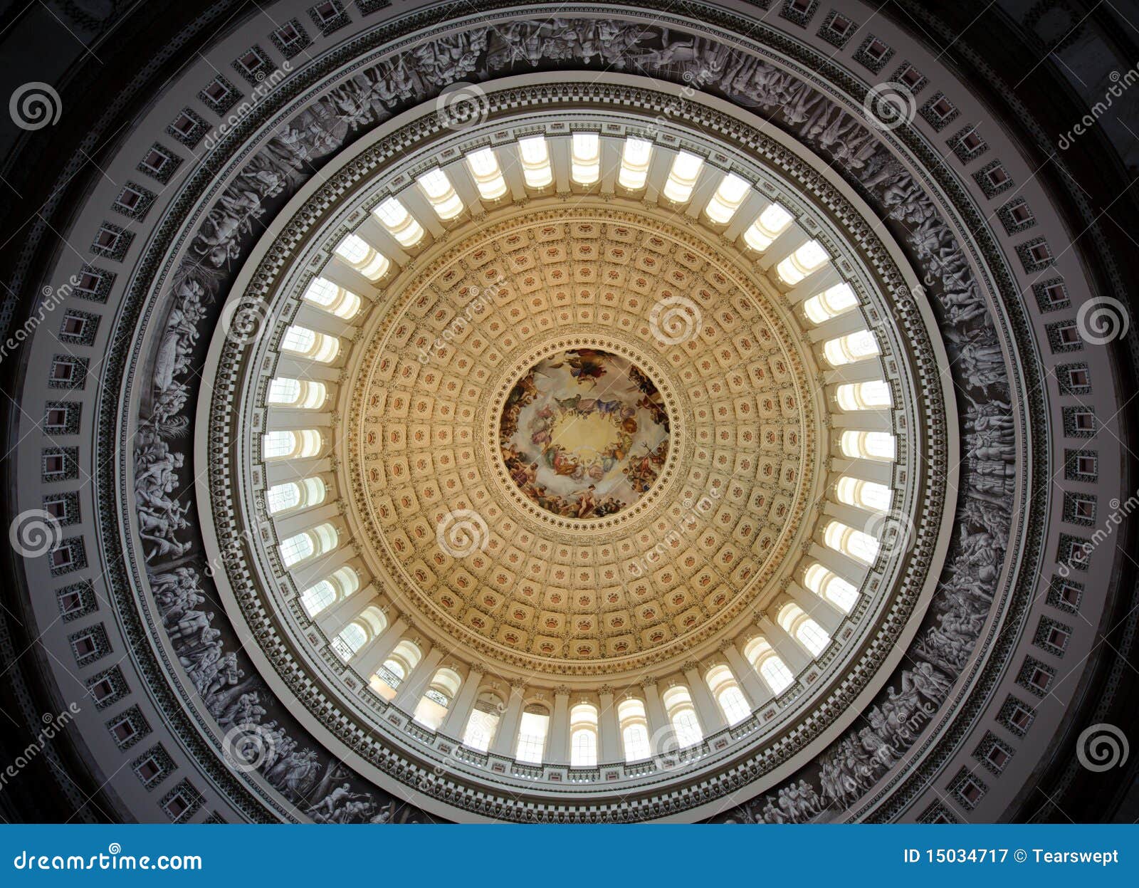 US Capitol Rotunda Ceiling stock image. Image of states - 15034717
