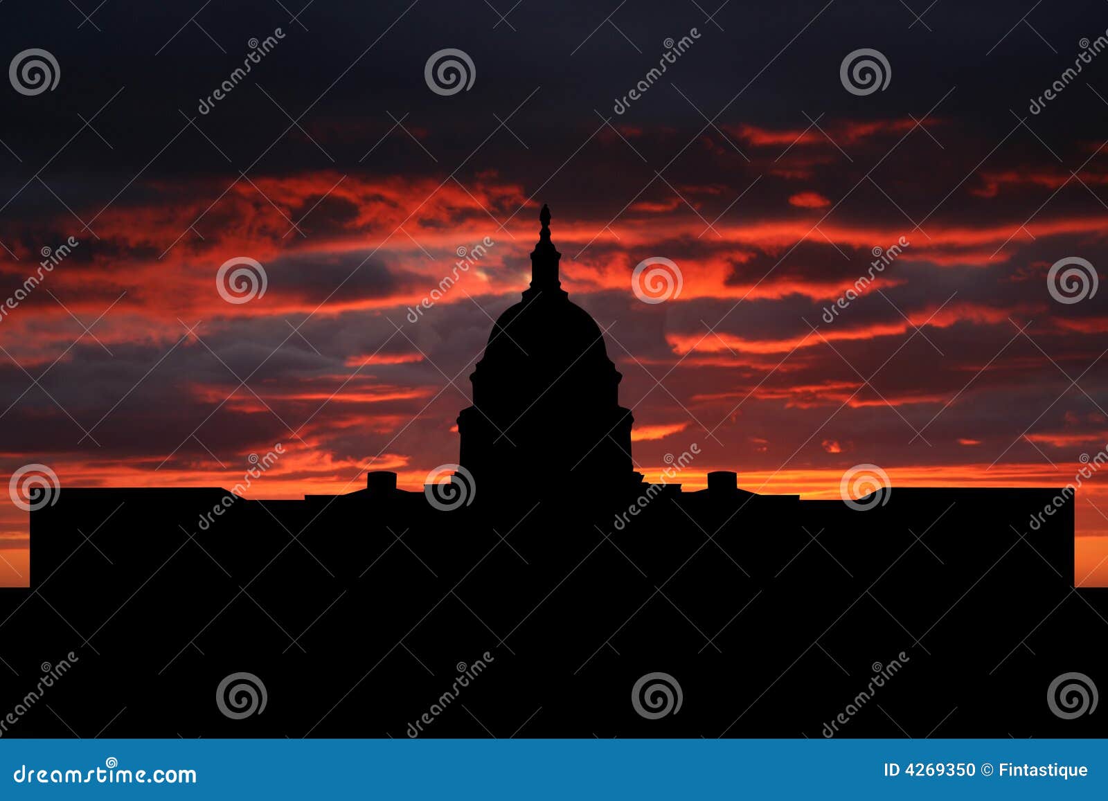 US capitol at sunset stock illustration. Illustration of dawn - 4269350
