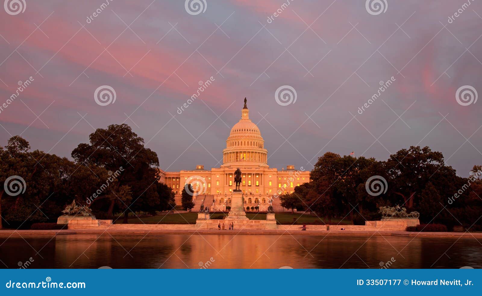 US Capitol at sunset stock image. Image of season, building - 33507177