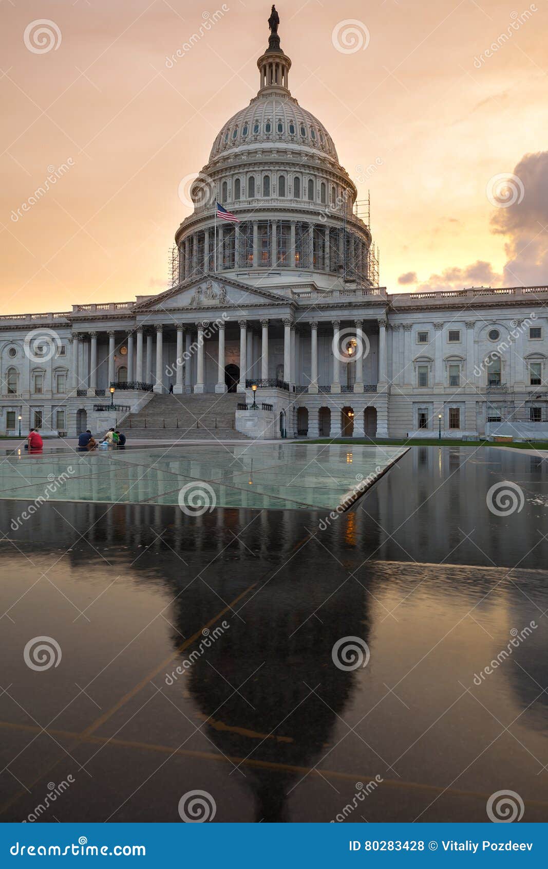 The US Capitol in Washington DC Landscape Stock Photo - Image of ...