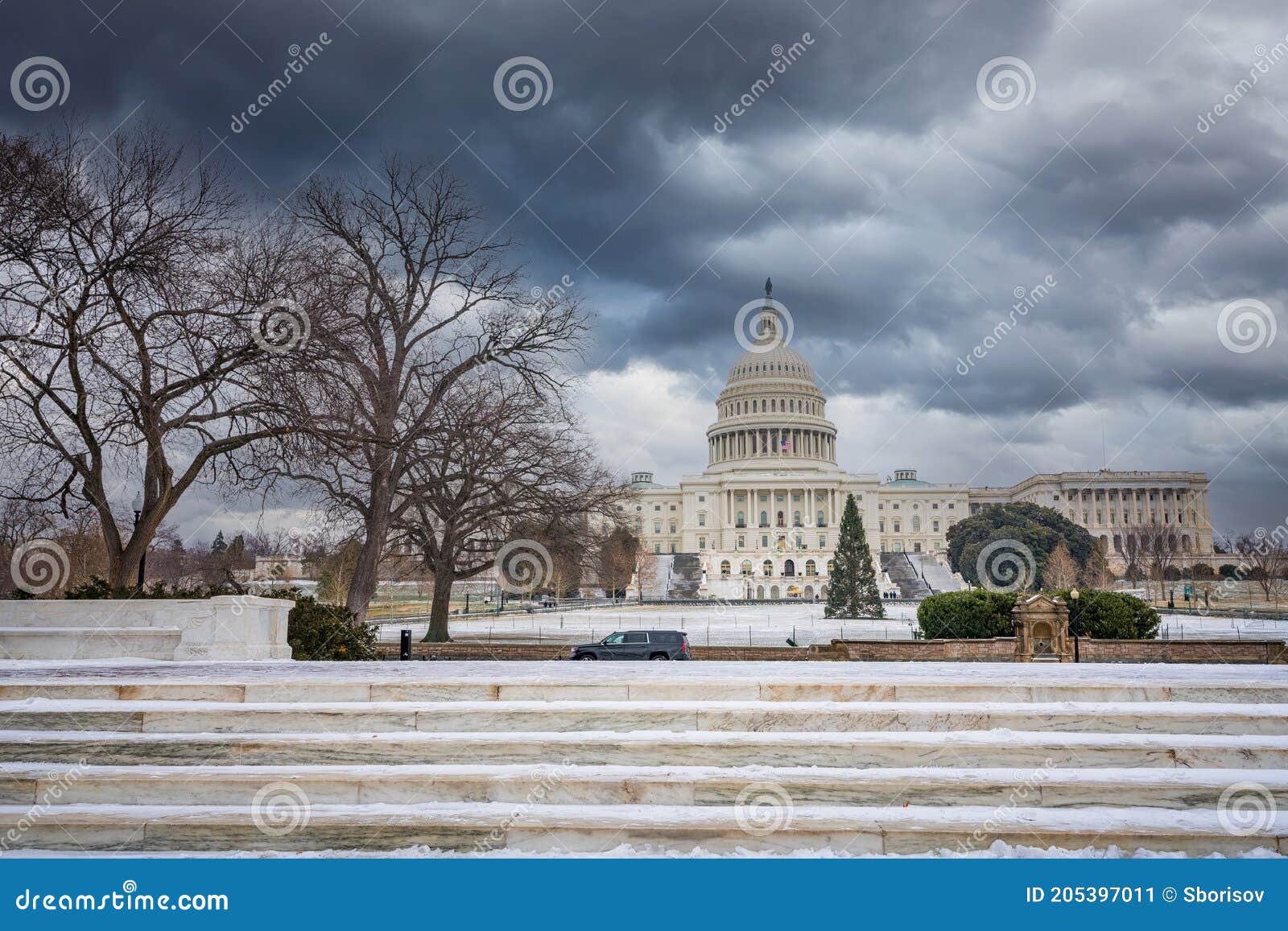 US Capitol in Washington DC at Winter Stock Image - Image of ...