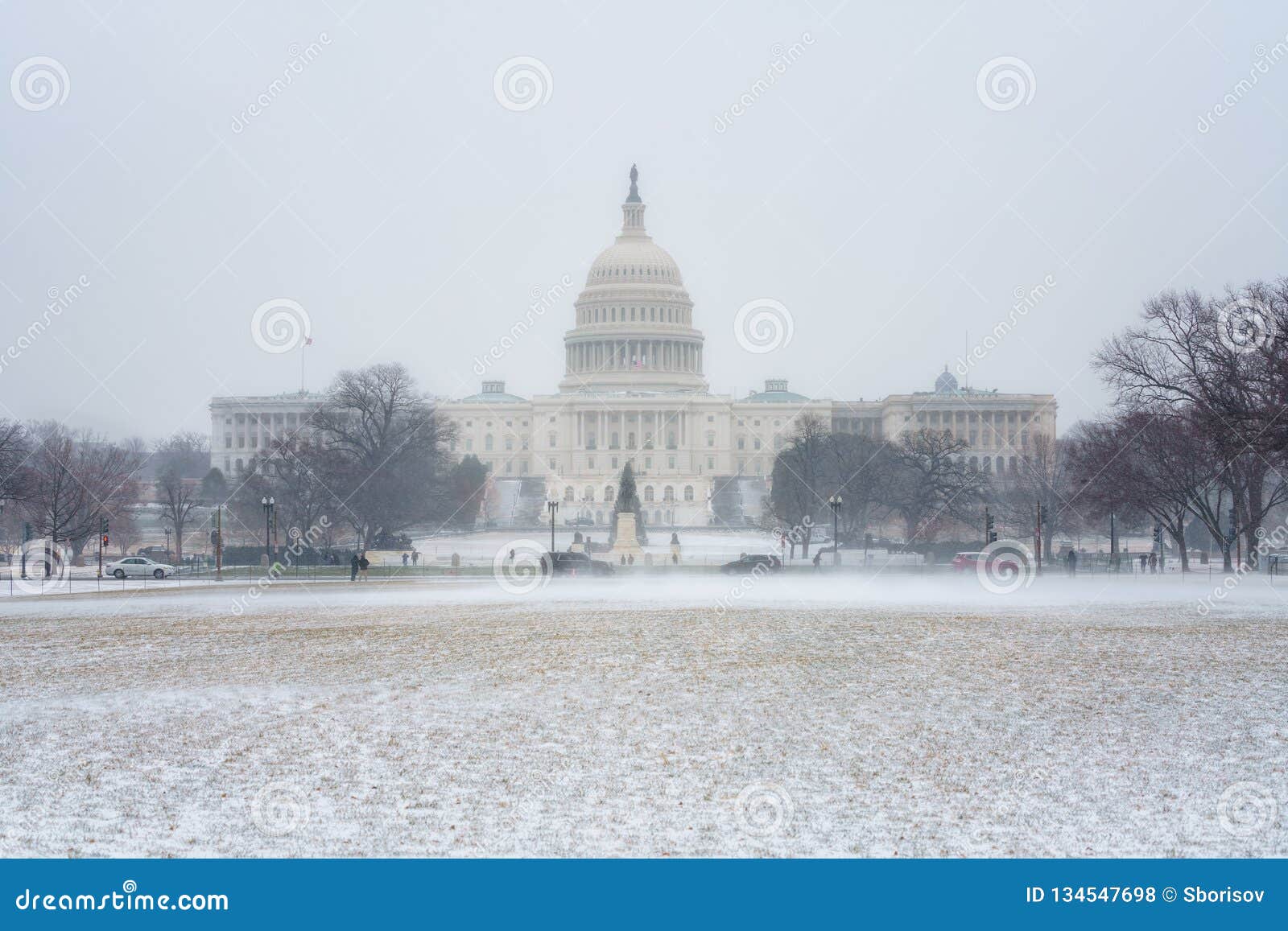 US Capitol in Washington DC at Winter Stock Photo - Image of capital ...