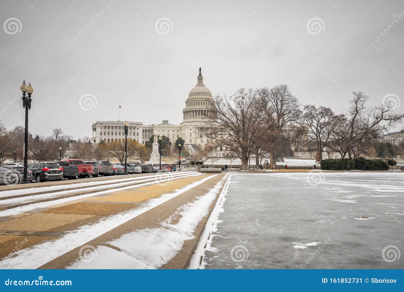 US Capitol in Washington DC at Winter Stock Image - Image of capital ...