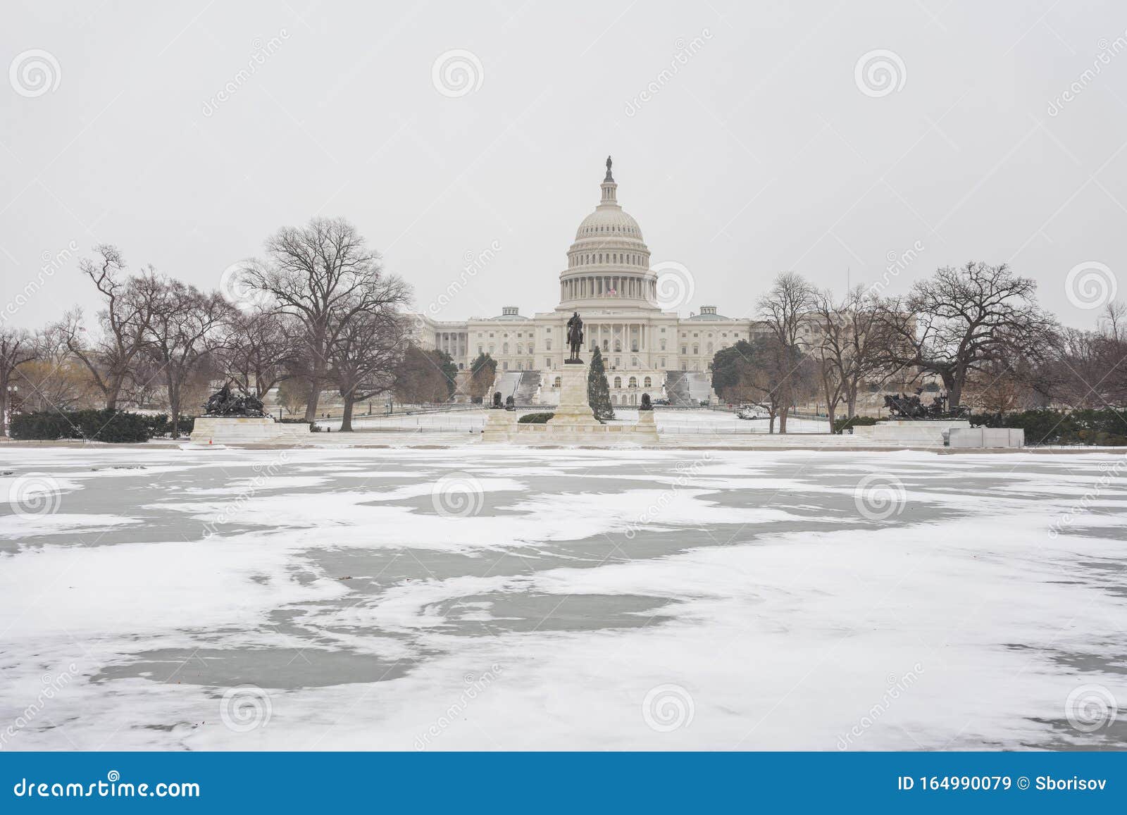 US Capitol in Washington DC at Winter Stock Image - Image of congress ...