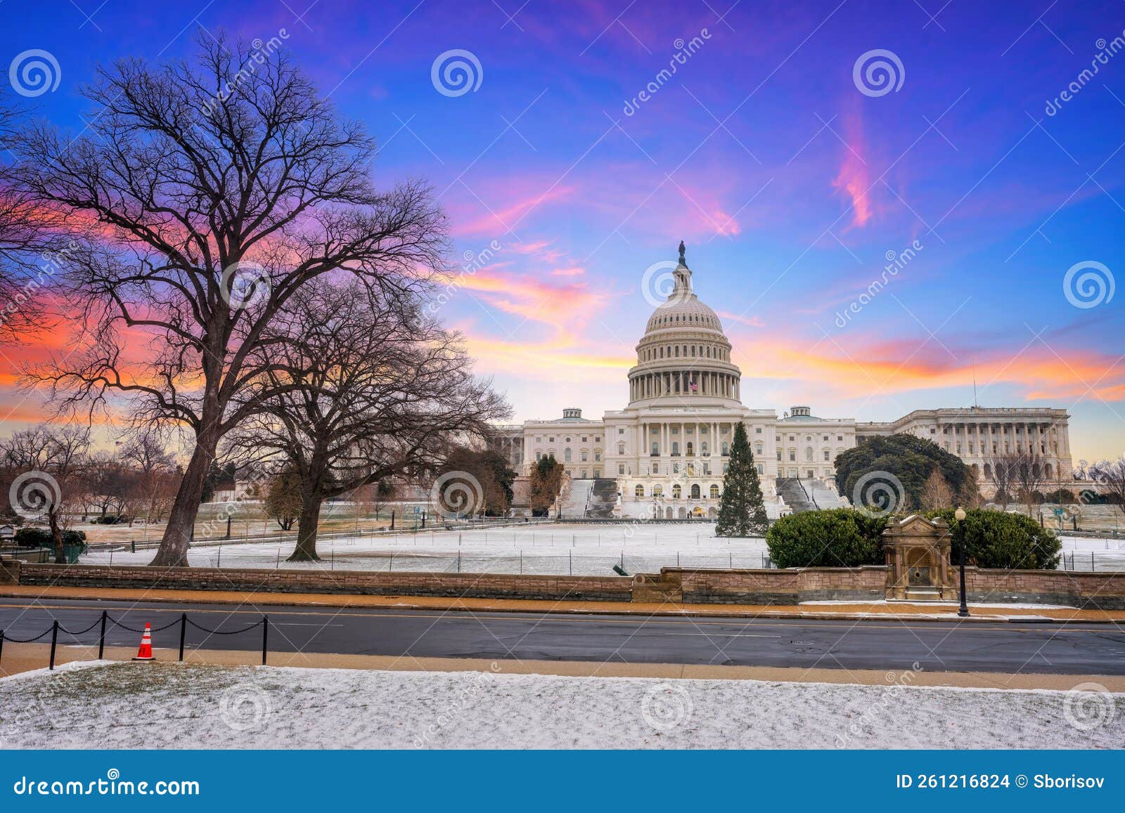 US Capitol in Washington DC at Winter Stock Photo - Image of district ...