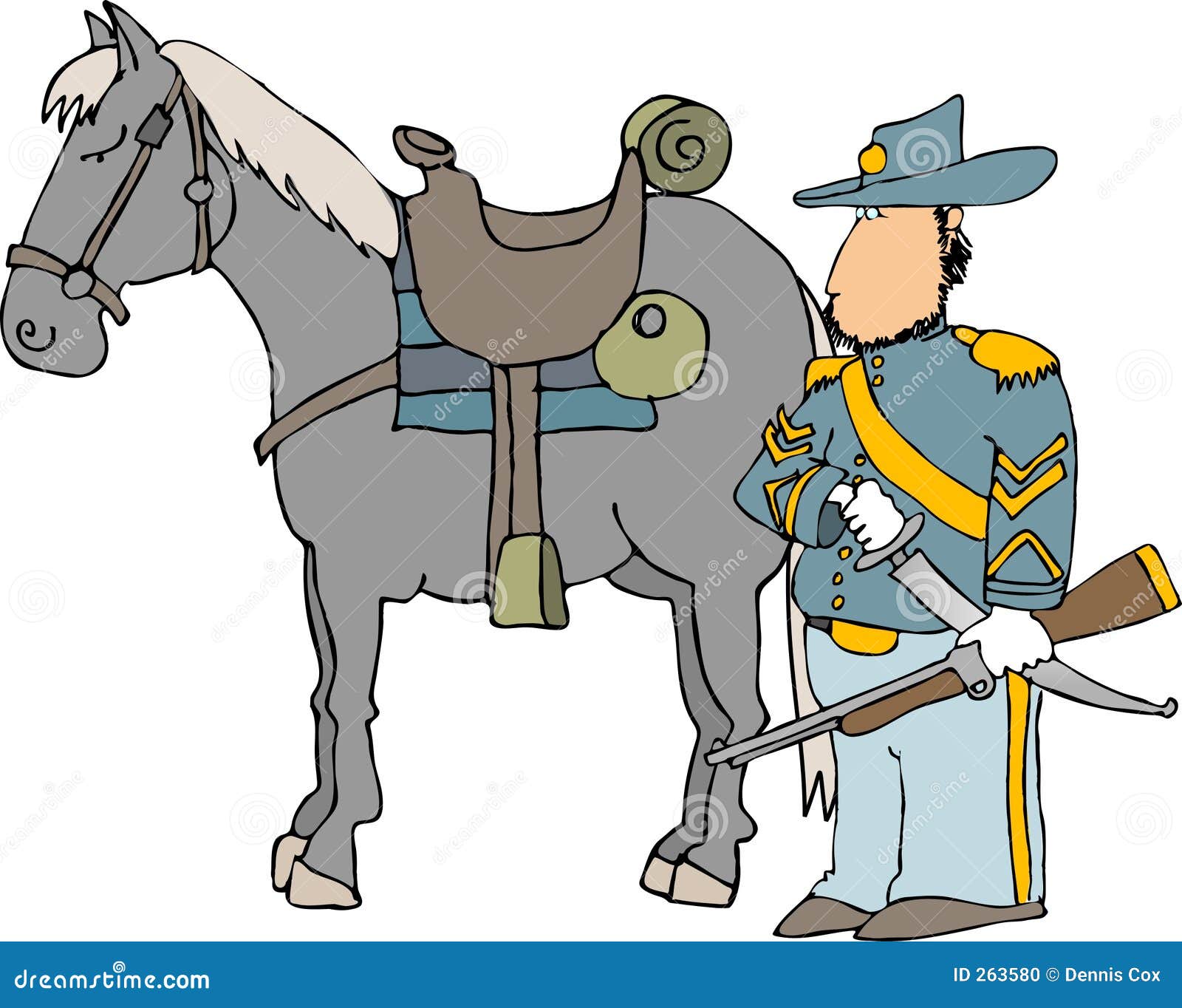 Set Of Cavalry Cartoon Icon Design Template With Various Models. Vector ...