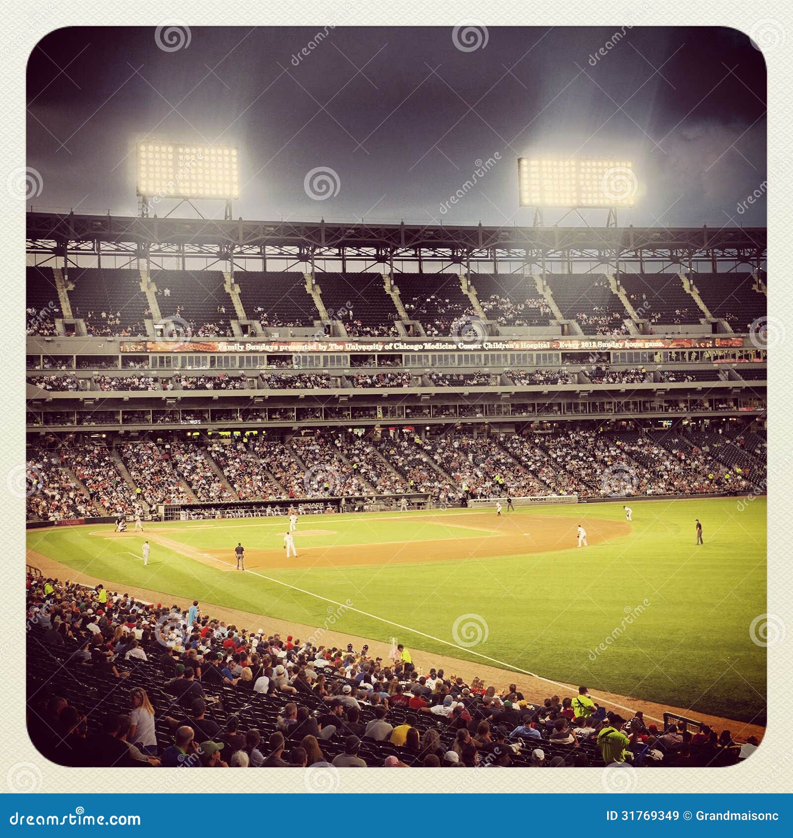 US Cellular Baseball Field editorial stock image. Image of lights ...
