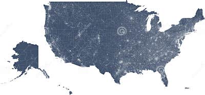 Blank USA Map with Census Tracts 2020 Stock Vector - Illustration of ...