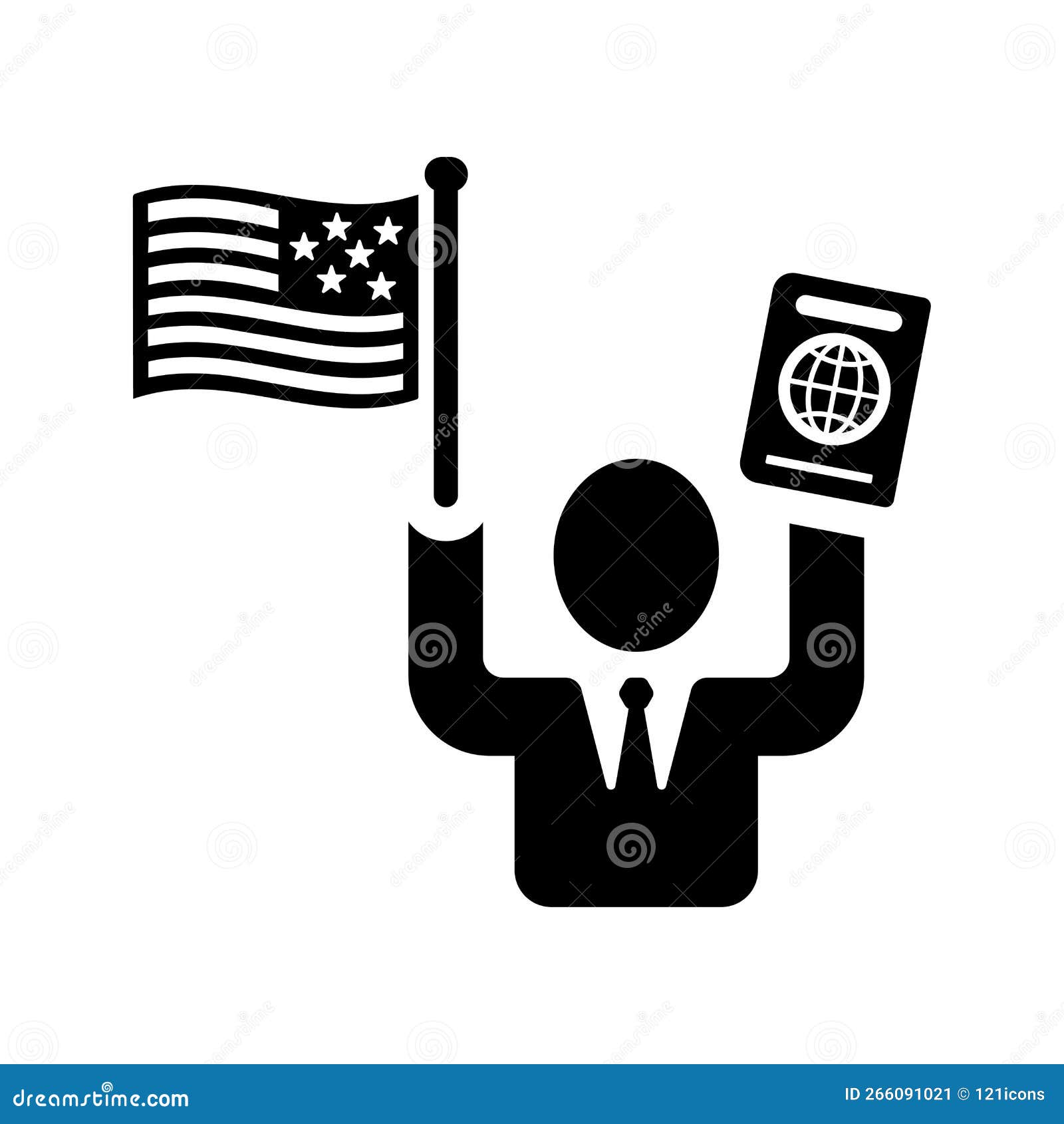Us Citizen Icon. Vector Graphics Stock Vector - Illustration of vector ...