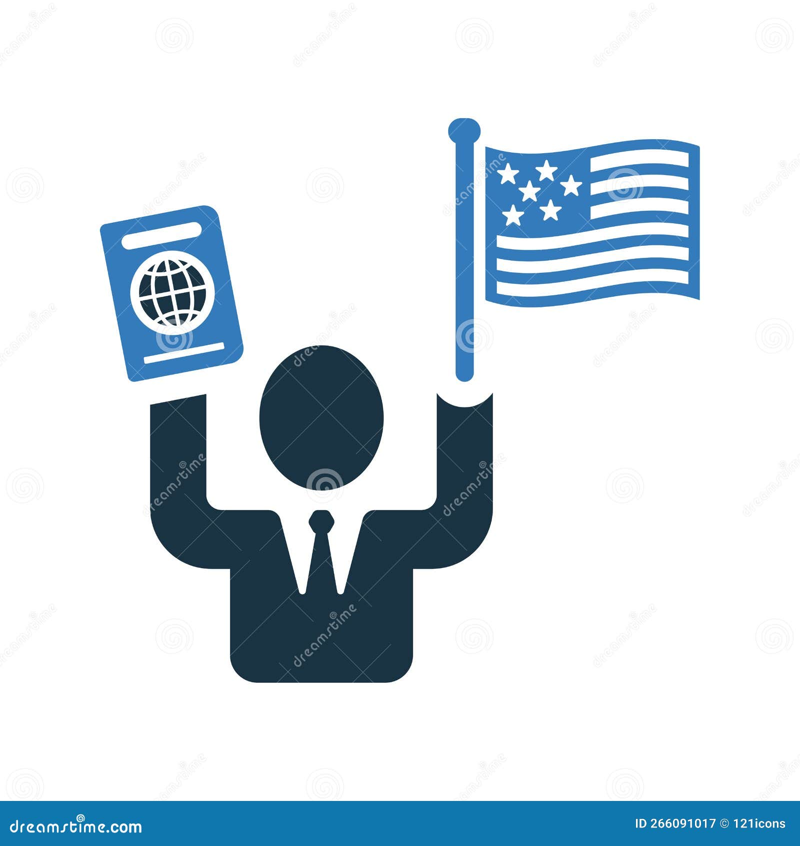 Us Citizen Icon. Vector Graphics Stock Illustration - Illustration of ...
