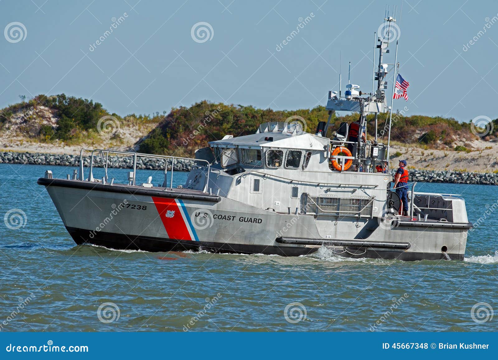 US Coast Guard Boat editorial stock photo. Image of sandy - 45667348