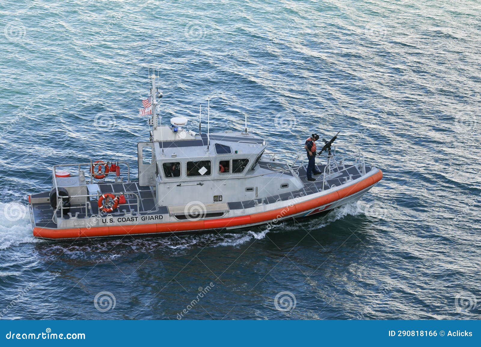 US Coast Guard Boat Providing Security Editorial Photo - Image of watch ...