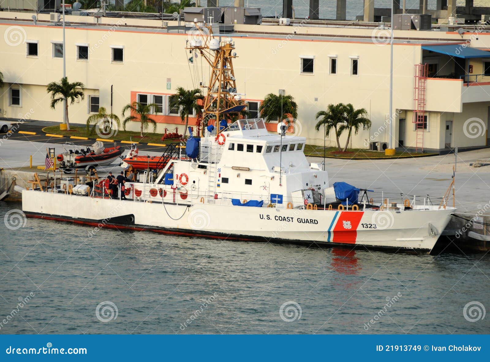 US Coast Guard Cutter Docked in Miami Editorial Stock Image - Image of ...