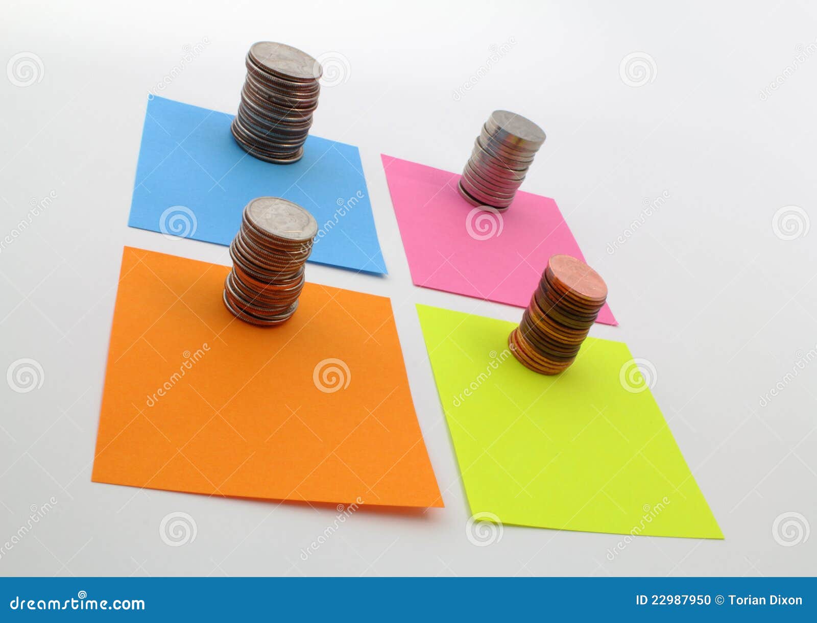 US Coins and note colors stock photo. Image of stack - 22987950