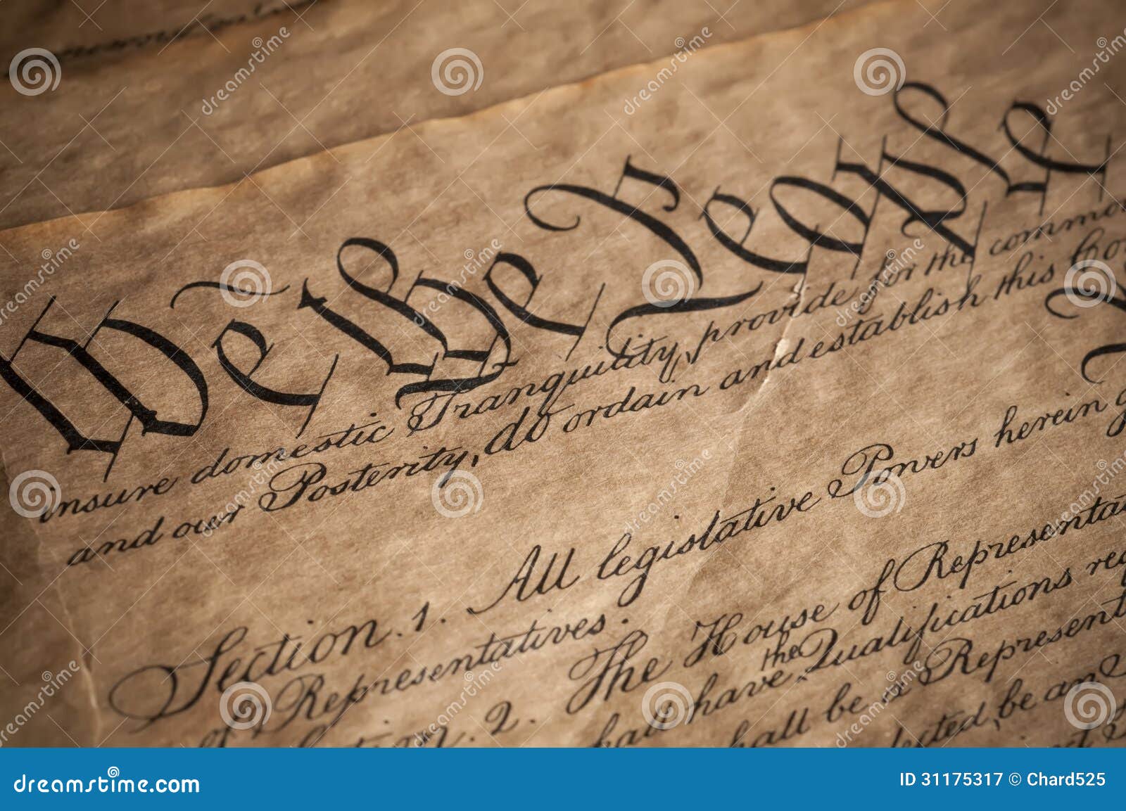 US Constitution stock image. Image of declaration, americas - 31175317