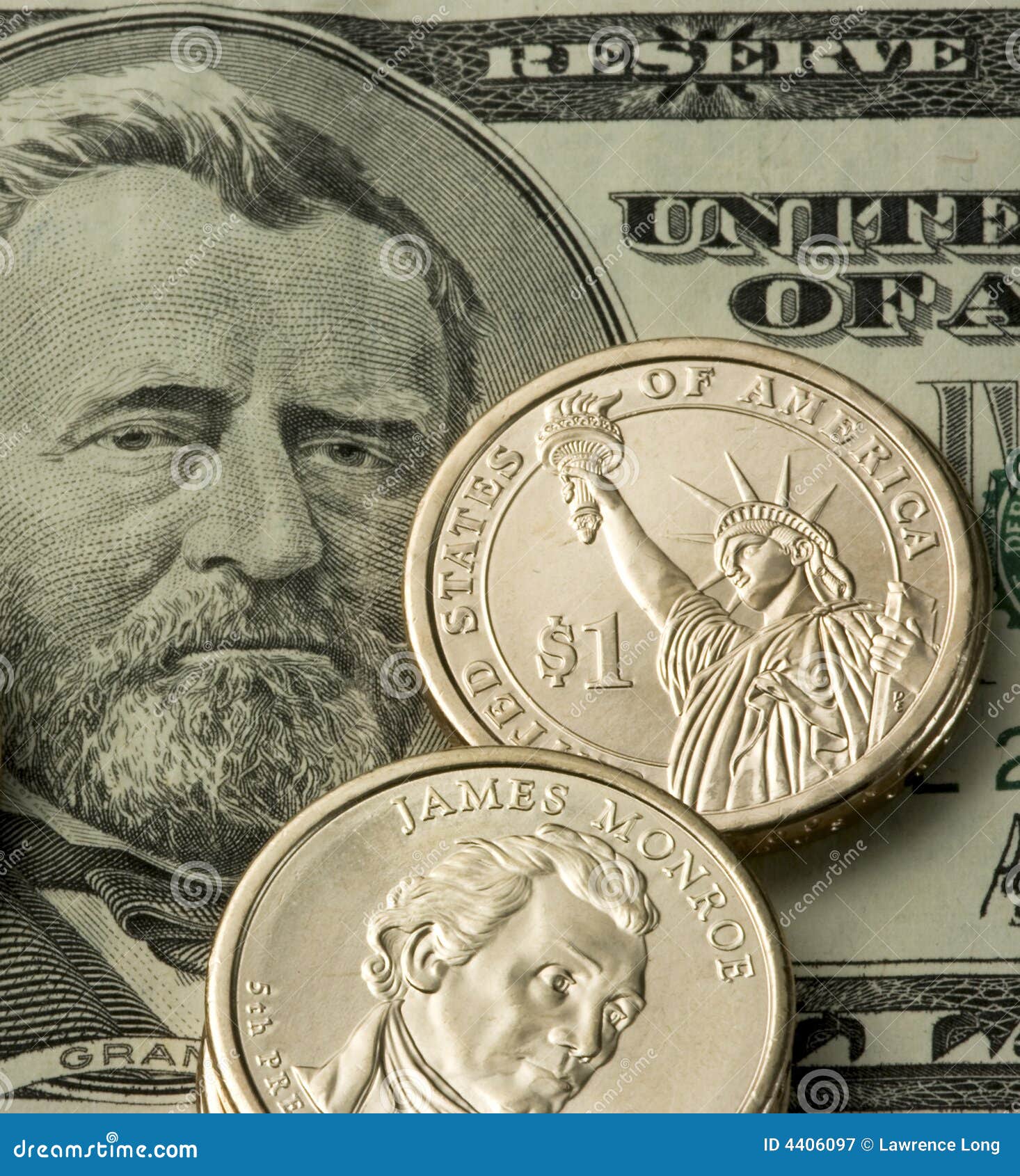 US currency stock image. Image of monetary, dollar, money - 4406097